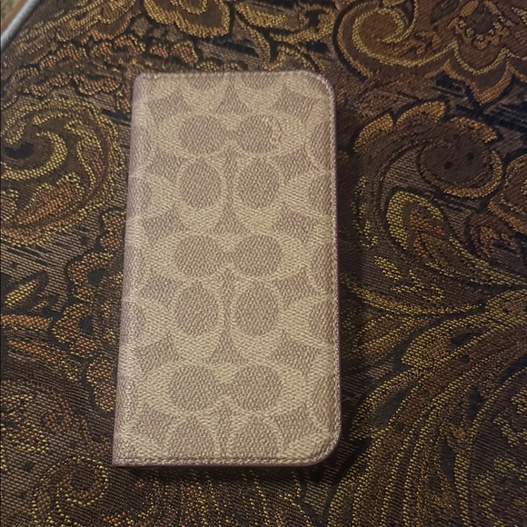 Coach | Cell Phones & Accessories | Coach Signature Pattern Folio Phone ...